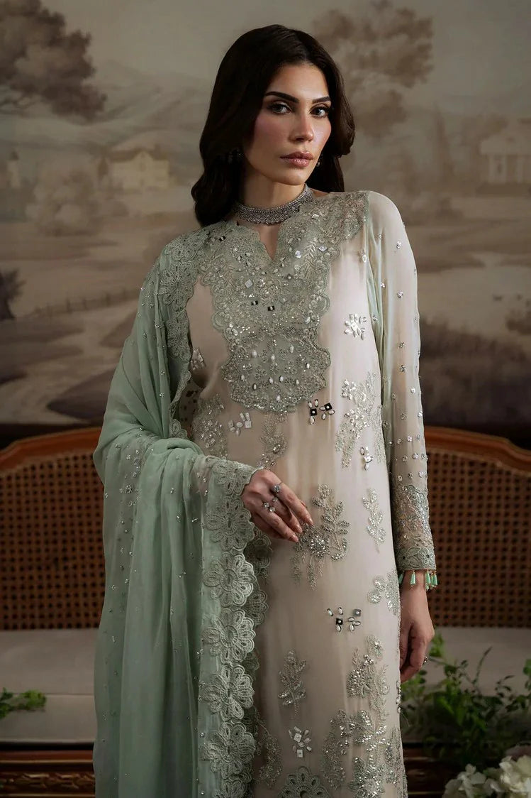 Chiffon stitched Embroidered Suit – Dastan-e-Libas